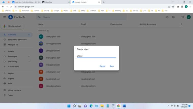How to Create an Email List in Gmail - WareData | Tech enthusiast