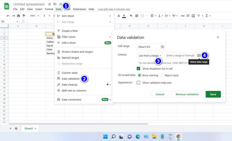 How to Create a Dropdown in Google Sheets - WareData | Tech enthusiast
