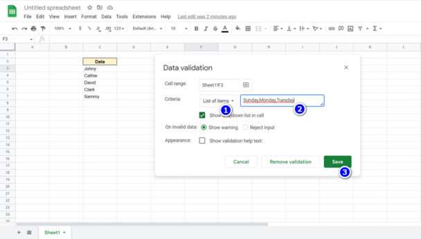 How to Create a Dropdown in Google Sheets - WareData | Tech enthusiast