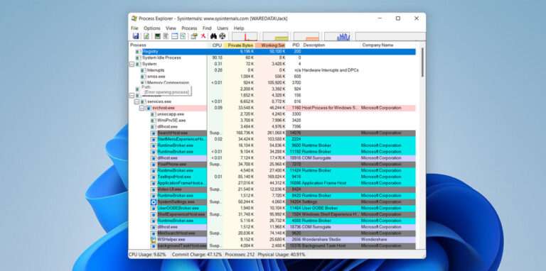 Process Explorer Download - WareData | Tech enthusiast