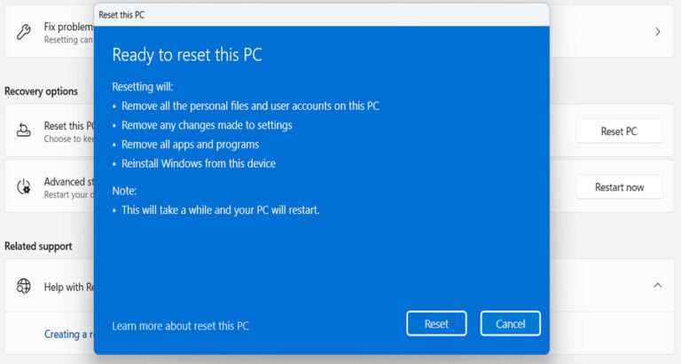 How to Reset Windows 11 - WareData | Tech enthusiast