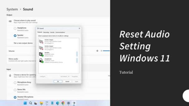 How to Reset All Audio Settings Windows 11 - WareData | Tech enthusiast
