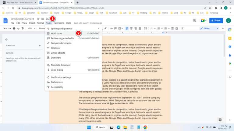 How to Check Word Count on Google Docs - WareData | Tech enthusiast