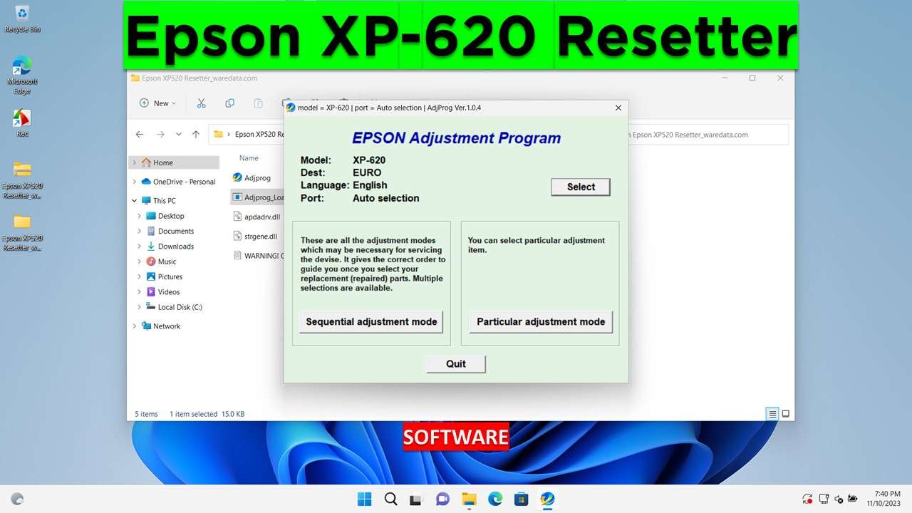 Epson XP620 Resetter - WareData | Tech enthusiast