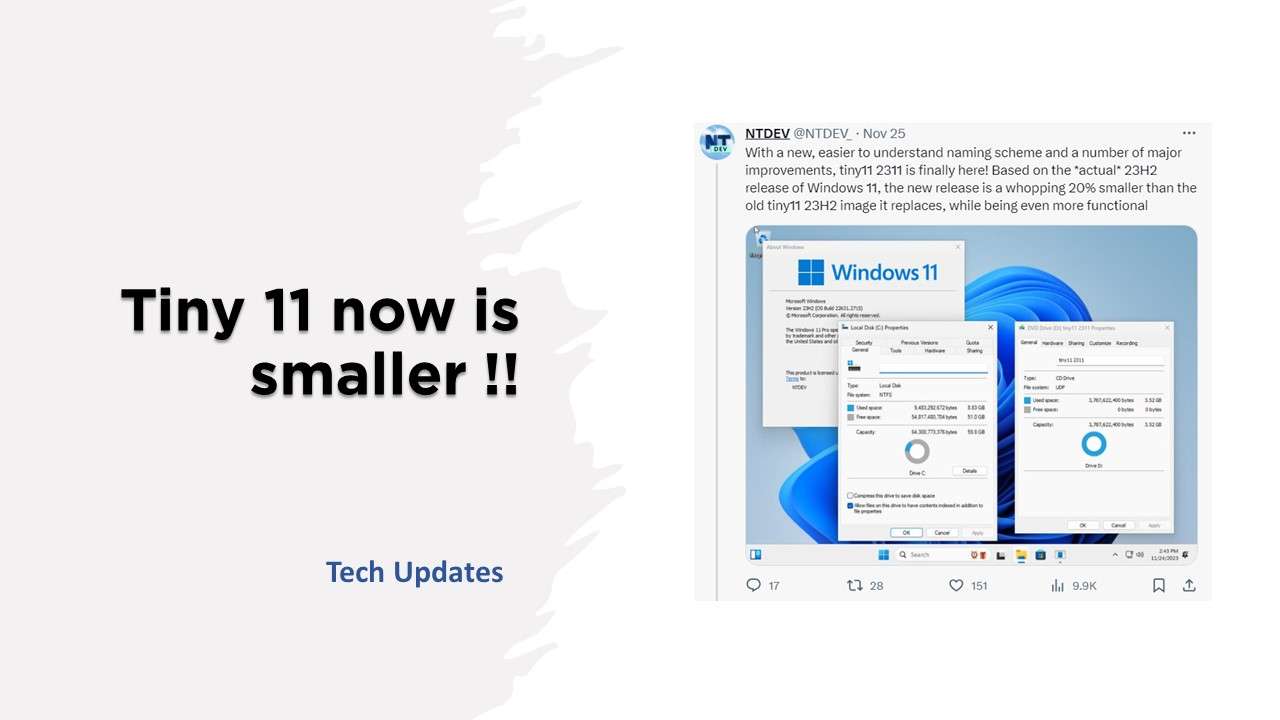 Tiny11 Unleashed – A Smaller, Feature-Packed Custom Windows 11! - WareData | Tech enthusiast