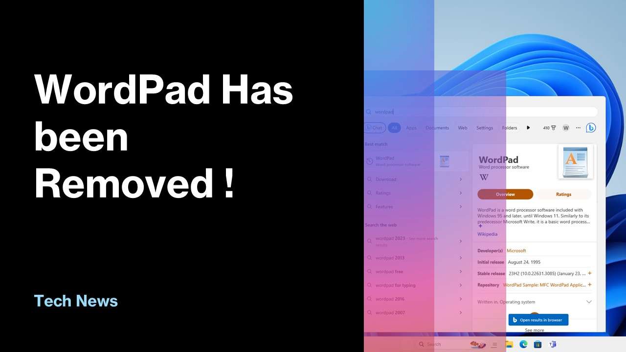 WordPad has been removed in Windows 11 - WareData | Tech enthusiast WordPad has been removed in Windows 11 - WareData | Tech enthusiast