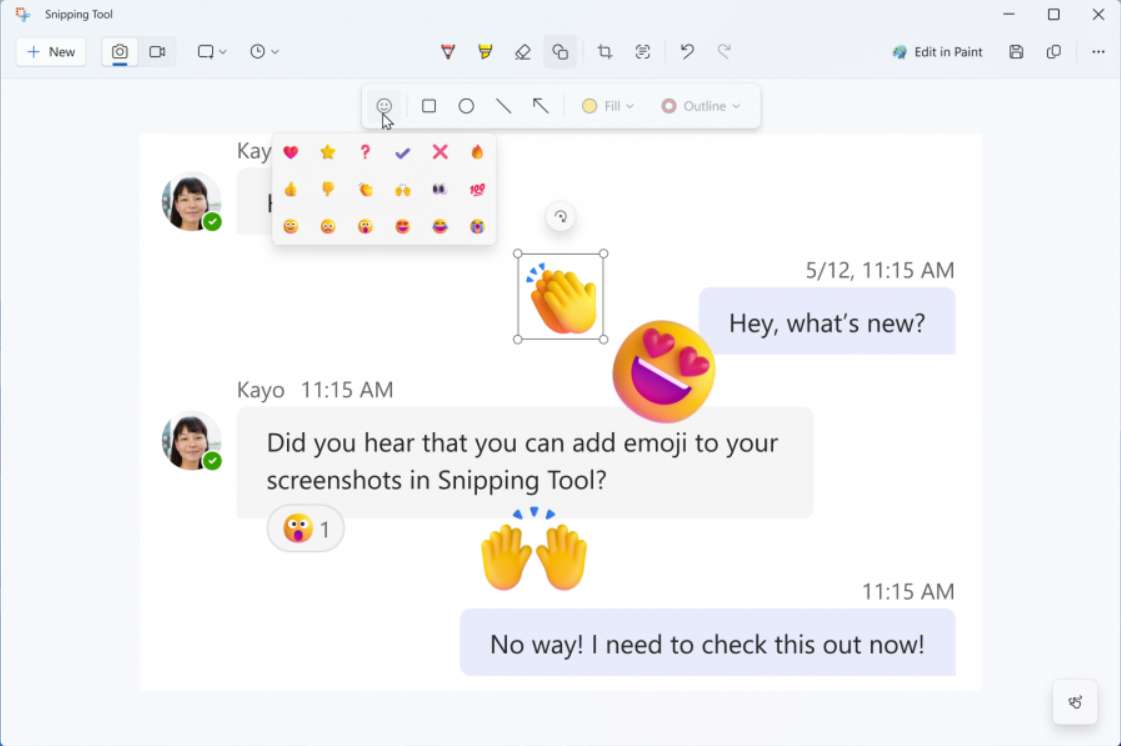 Snipping Tool Support for Emoji and QR Code Scanning - WareData | Tech ...