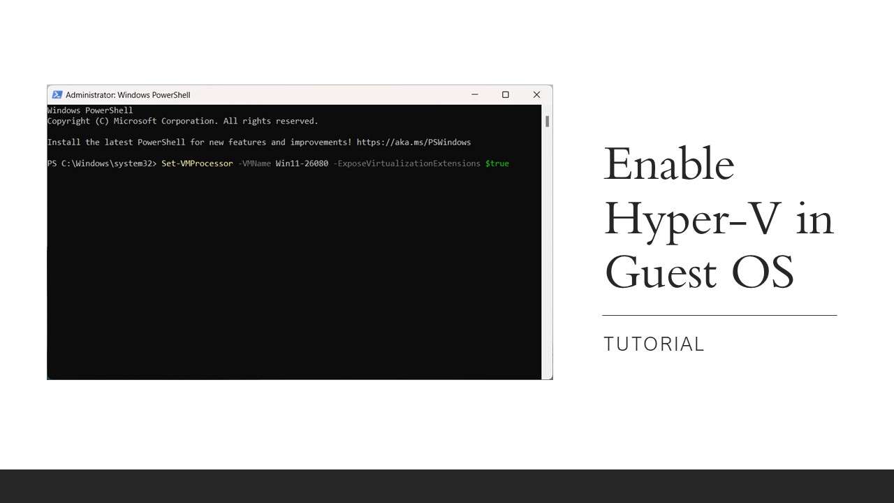 How to enable Hyper-V in Hyper-V Virtual Machine - WareData | Tech enthusiast