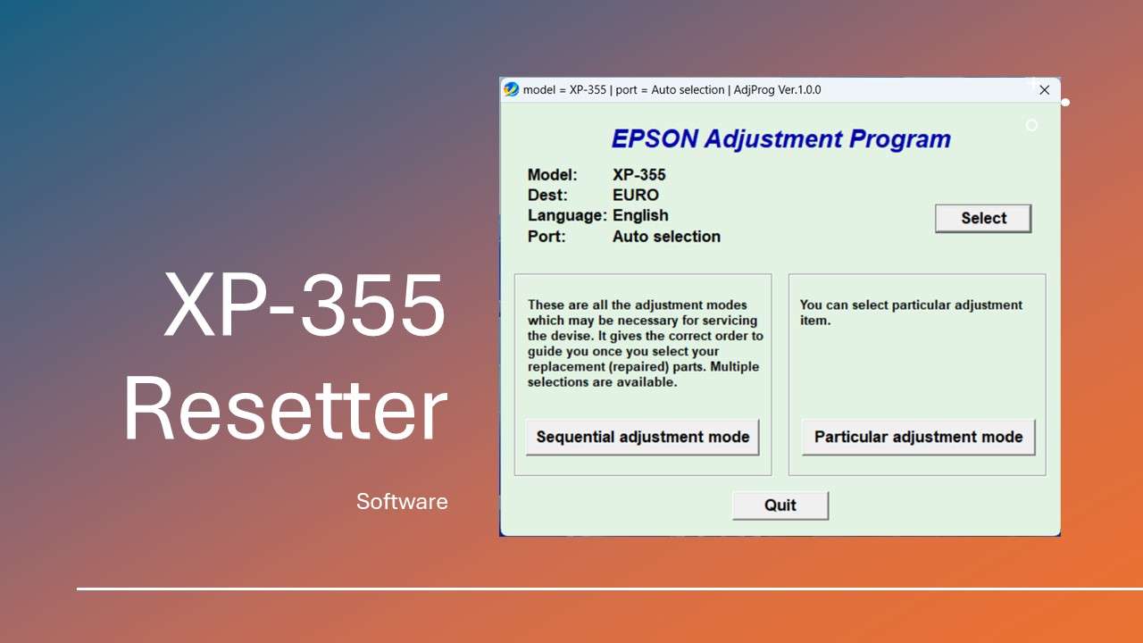Epson XP355 Resetter - WareData | Tech enthusiast