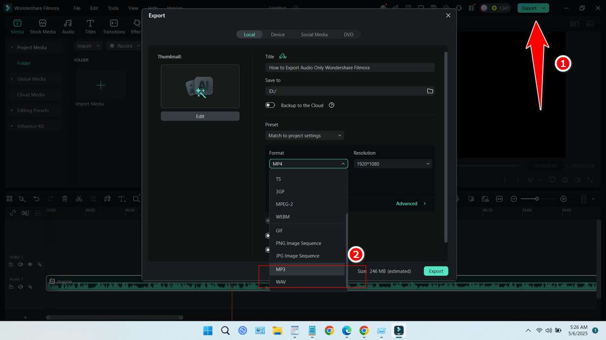 How to Save Audio Only Wondershare Filmora - WareData | Tech enthusiast