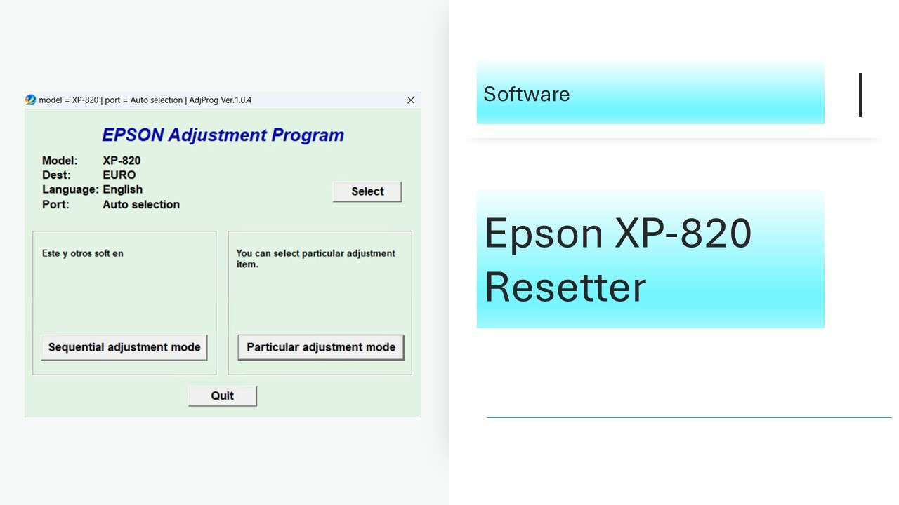 Epson XP-820 Resetter - WareData | Tech enthusiast