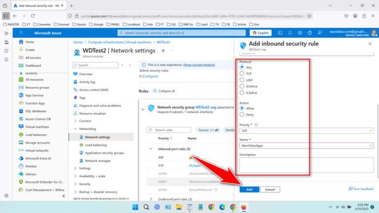 How to Open Ports in Microsoft Azure VM - WareData | Tech enthusiast