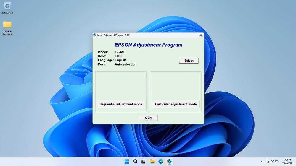 Epson L3269 Resetter