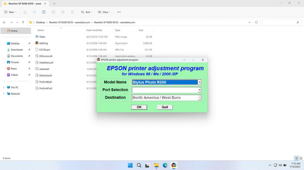 Epson Stylus Photo R200 & R210 Resetter - WareData | Tech enthusiast