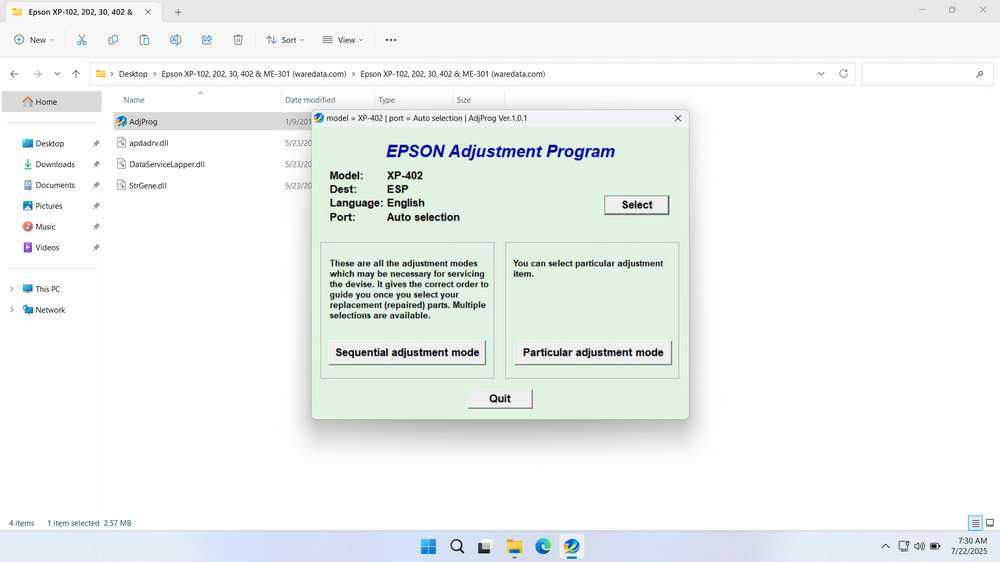 Epson XP-402 Resetter - WareData | Tech enthusiast