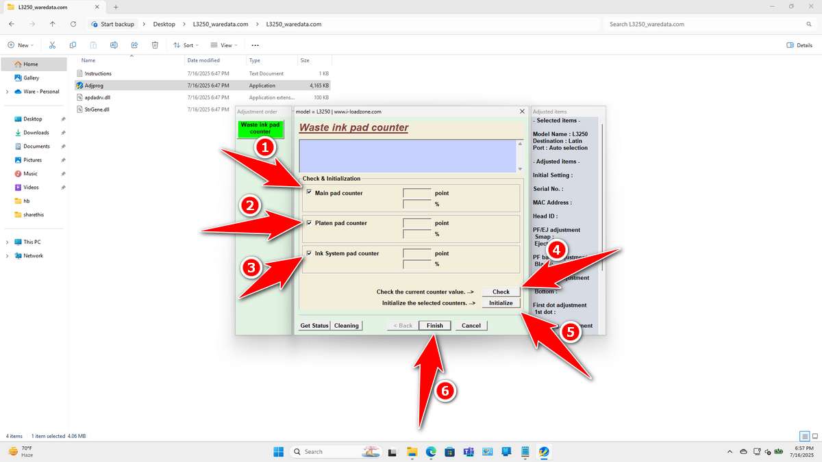 Epson L3256 Resetter