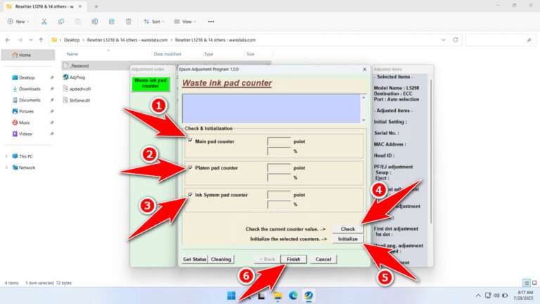 Epson L5298 Resetter