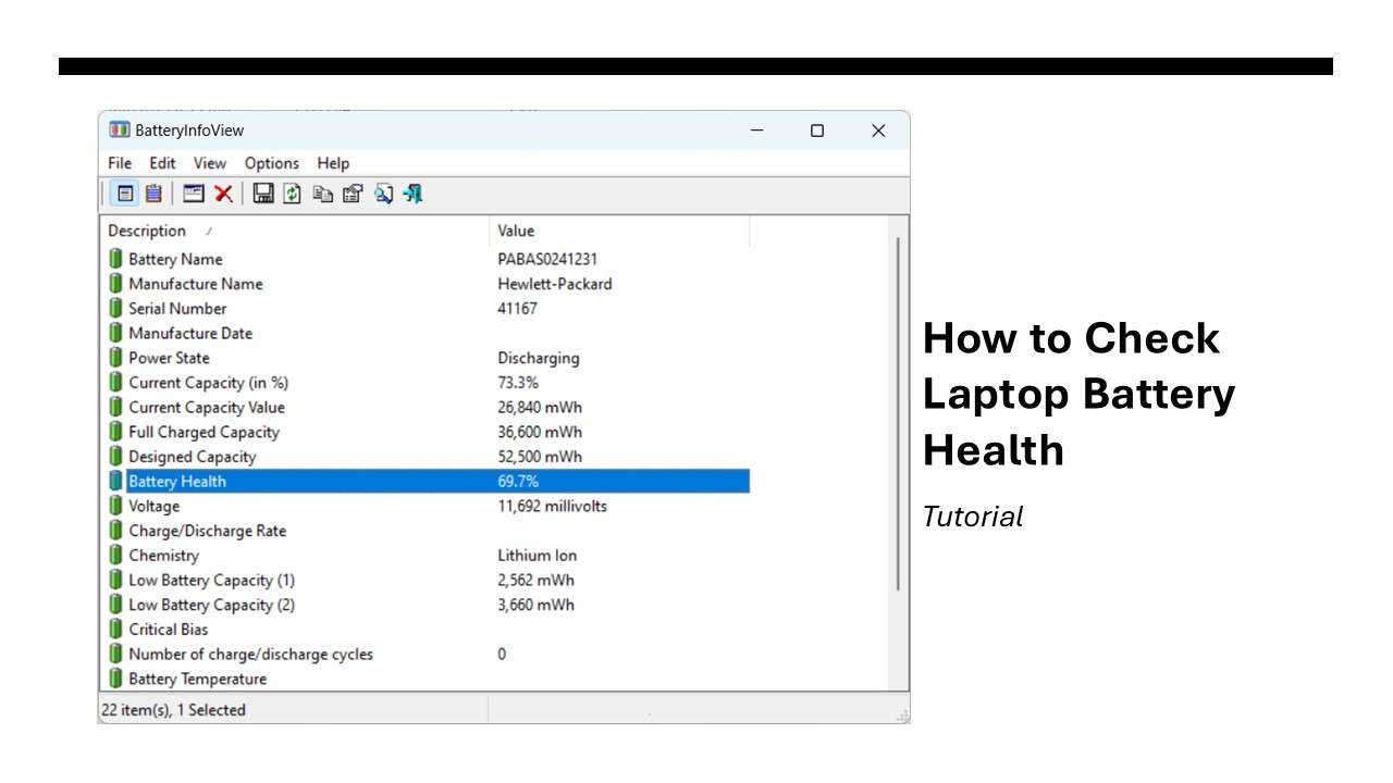 How to Check Laptop Battery Health