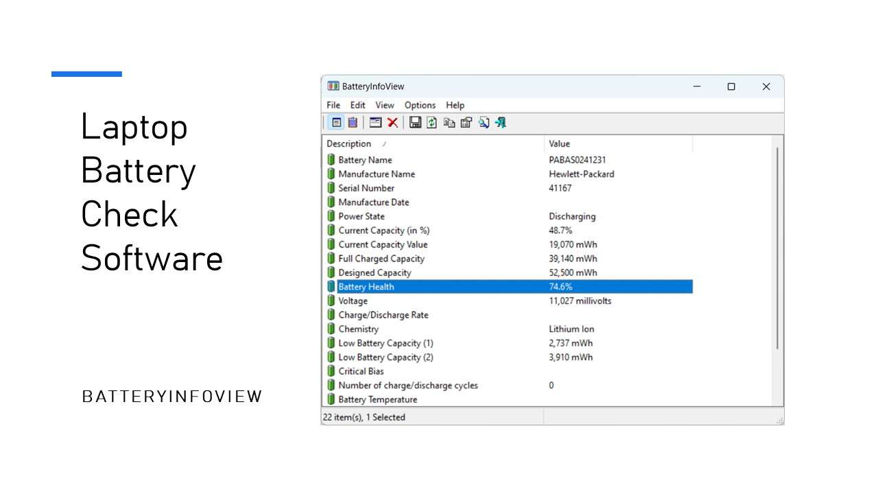 Laptop Battery Check Software