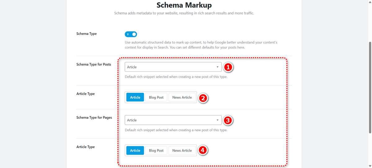 How to Set Different Schema Markup for Each Post with Rank Math - WareData | Tech enthusiast