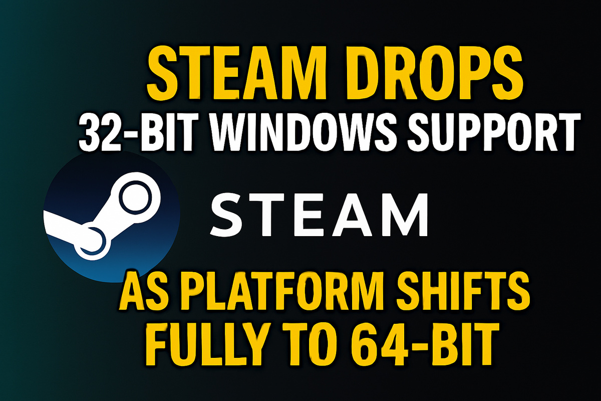 Steam Drops 32-bit Windows Support as Platform Shifts Fully to 64-bit ...
