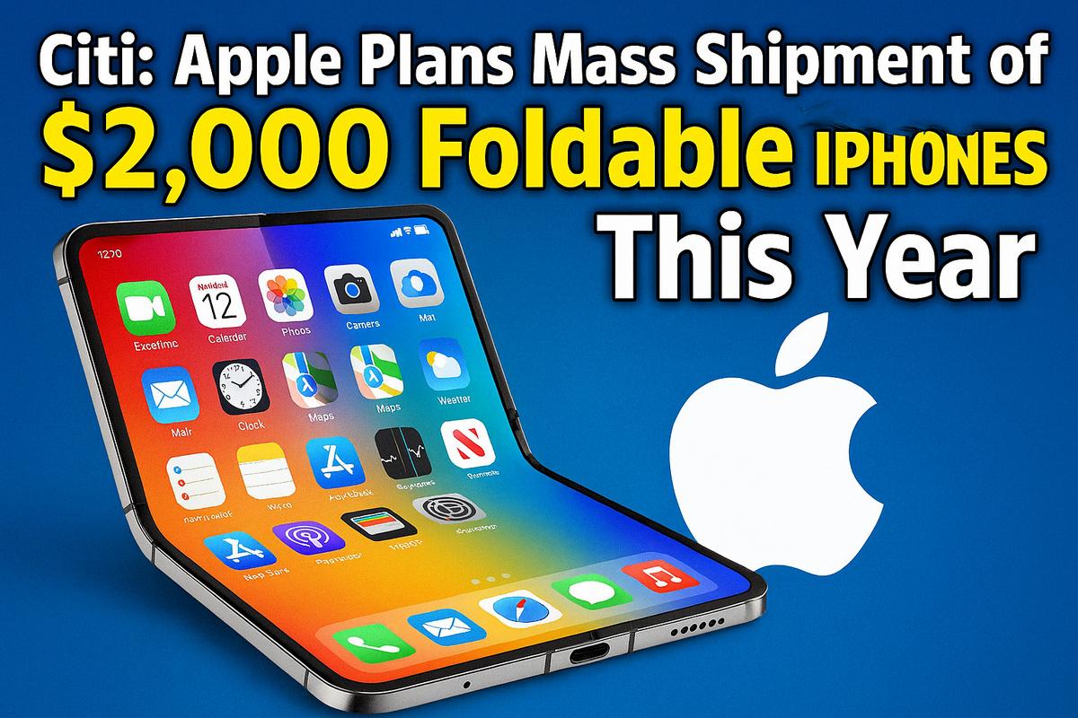 Citi: Apple Plans Mass Shipment of $2,000 Foldable iPhones This Year ...